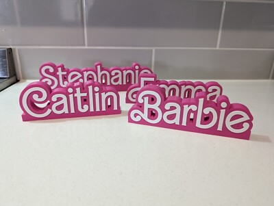 Custom Barbie Style Name Sign - Personalised Fantasy Room Decor - Kids ...