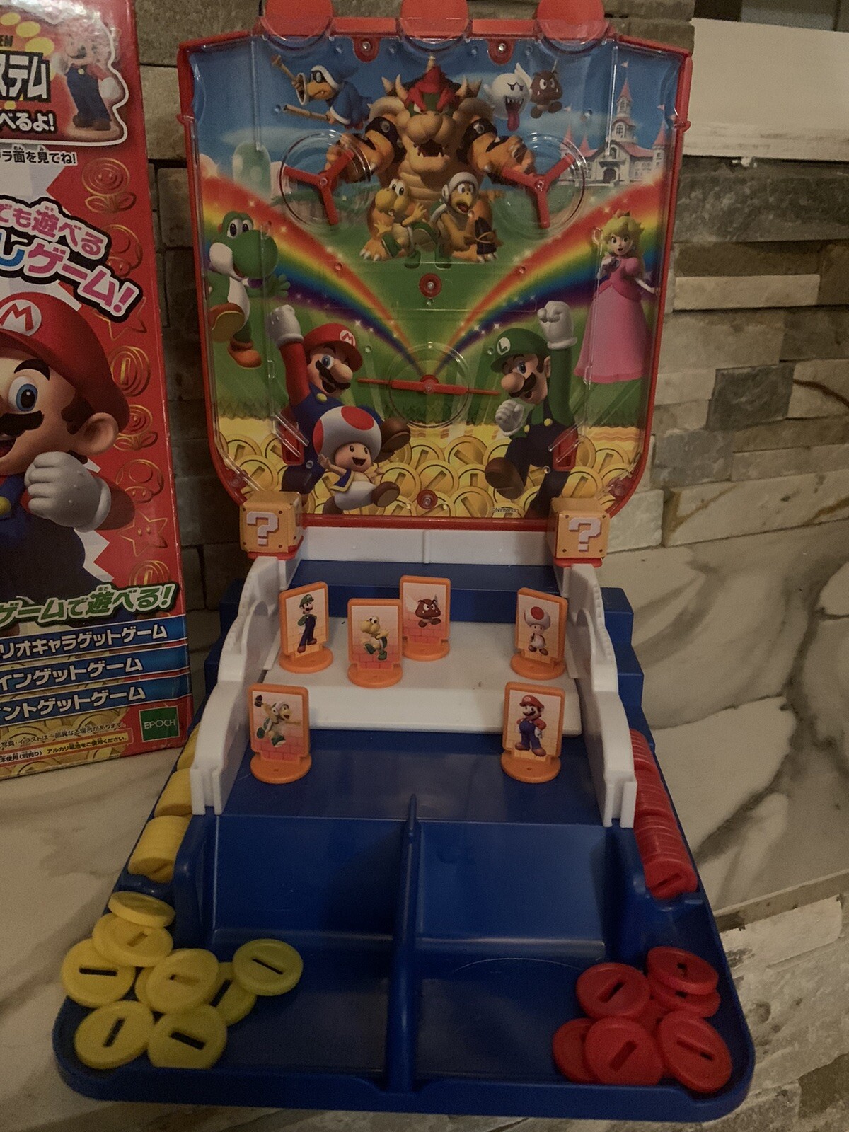 Epoch Super Mario Bros Jackpot Lucky Coin Board Game Plinko Drop | eBay