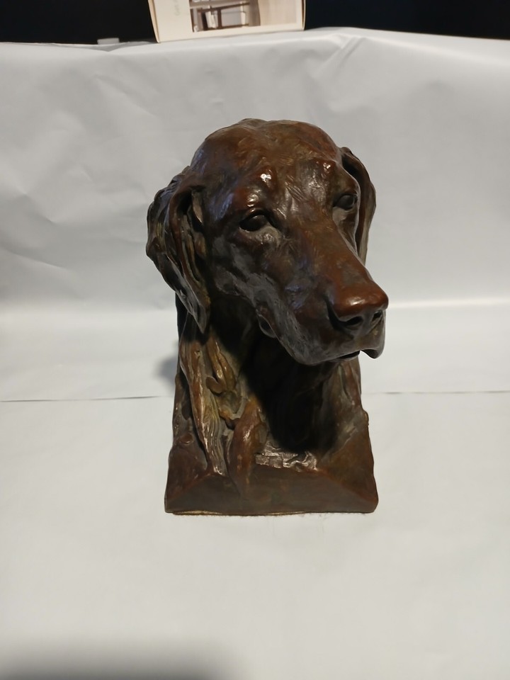 Walter Matia Bronze Hunting Dog Pair Bookends | eBay