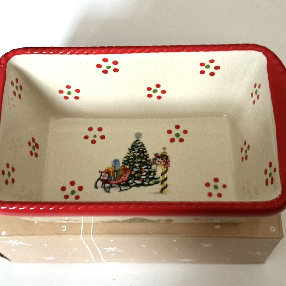 Temptations 12 Oz Loaf Pan With Lid Christmas Tree Brand New | eBay