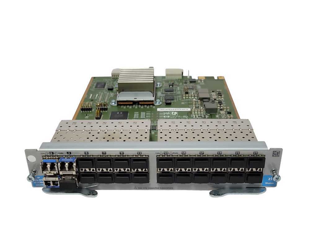 HP J9537A V2 Zl Module 24 PORT SFP Populated with 4x HP J4859C SFPs Q ...