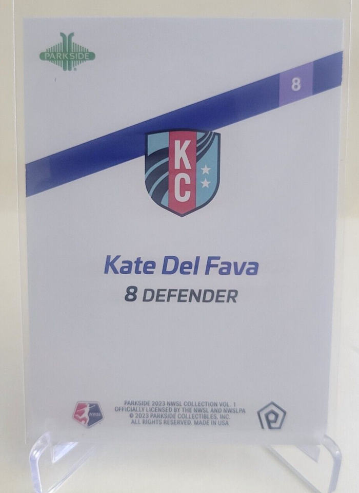 2023 PARKSIDE NWSL VOL 1 ASTRAL FOIL KATE DEL FAVA #8 KANSAS CITY ...