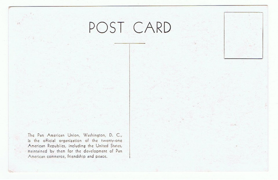 Vintage Old Postcard Aztec Garden Annex Pan American Union Washington D ...