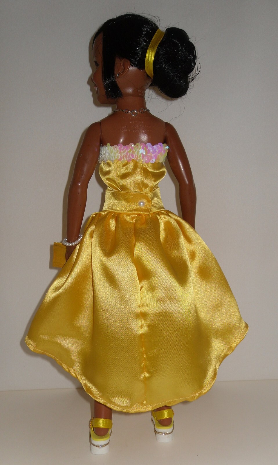 Ideal Crissy doll clothes DRESS YELLOW 7pc set w/Jewelry & shoes | eBay