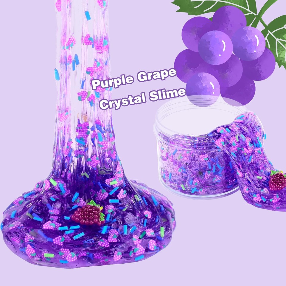 5 Pack Crystal Clear Slime Kit DIY Crunchy Slime Toy for Kids Super ...