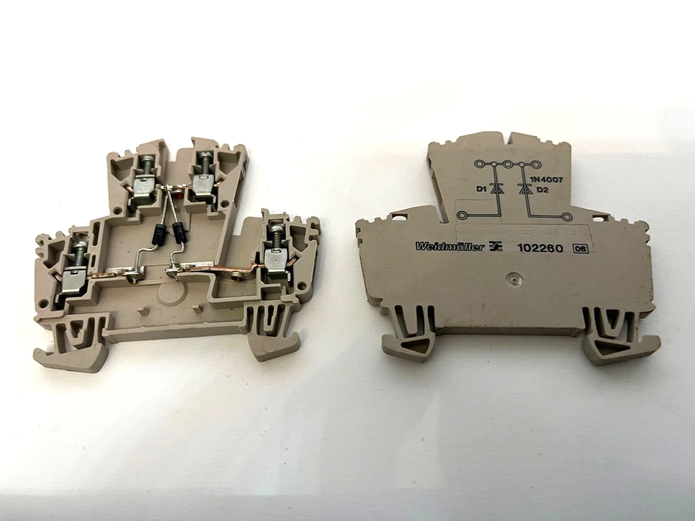 Weidmuller 1022600000 WDK 2.5 2D 2.A 102260 Terminal Block with diode 1 ...