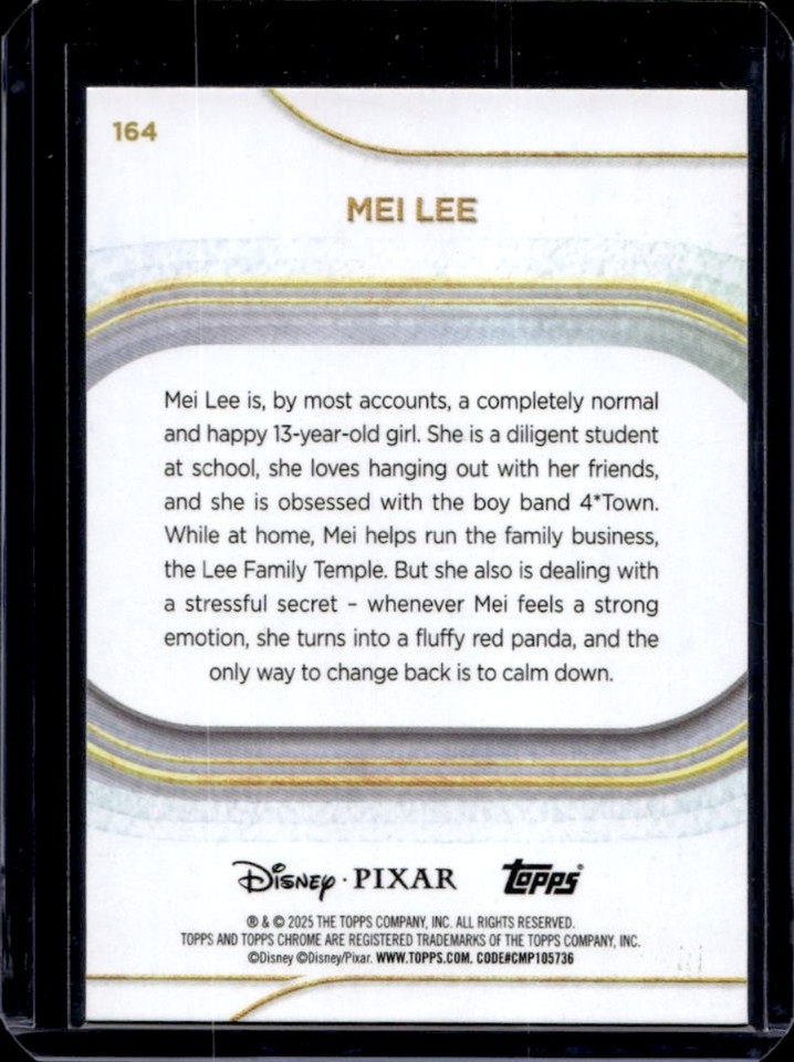2025 Topps Chrome Disney Mei Lee Blue Refractor #69/150 | eBay