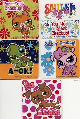 5 x Square Stickers ~ Littlest Pet Shop LPS Smile Pretty Purrrfect Pets ...