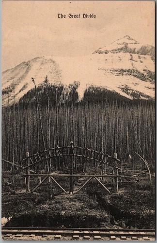 Vintage 1910s Stephen, B.C. Canada Postcard "THE GREAT DIVIDE" Sign ...