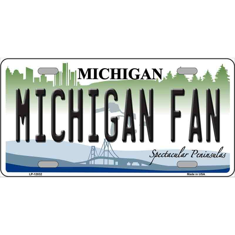 Michigan Fan Novelty Metal License Plate Tag LP-12832 | eBay