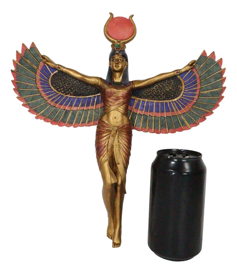 Ancient Egyptian Goddess Isis With Open Wings Wall Decor Isis Ra Deity ...