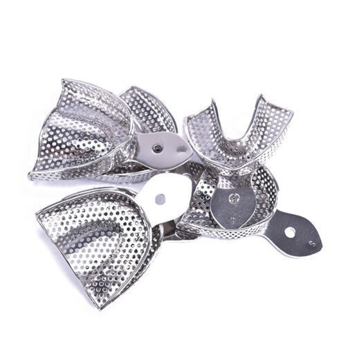 Dental Autoclavable Metal Impression Trays Perforated Stainless Steel S ...