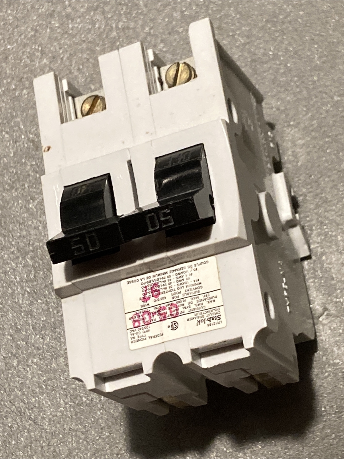 Federal Pacific 2 Pole 50amp Type NA Breaker NA250 for sale online | eBay