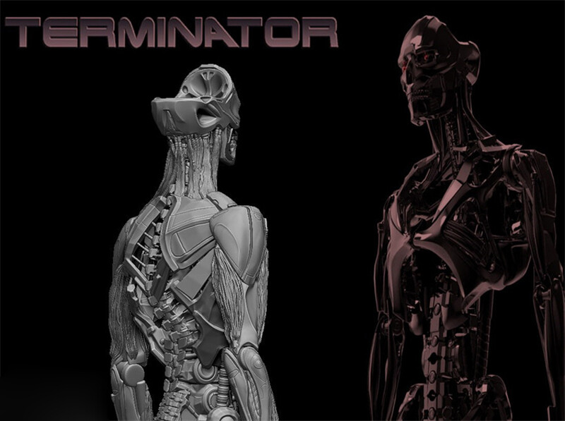 3D Print REV-9 TERMINATOR Garage Kit Figure Model Kit Unpainted ...