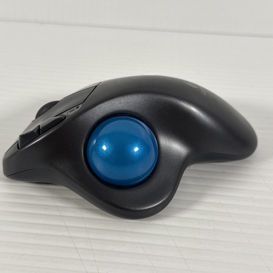 Logitech M570 Wireless Trackball Mouse Blue Ball - No Dongle - Powers ...
