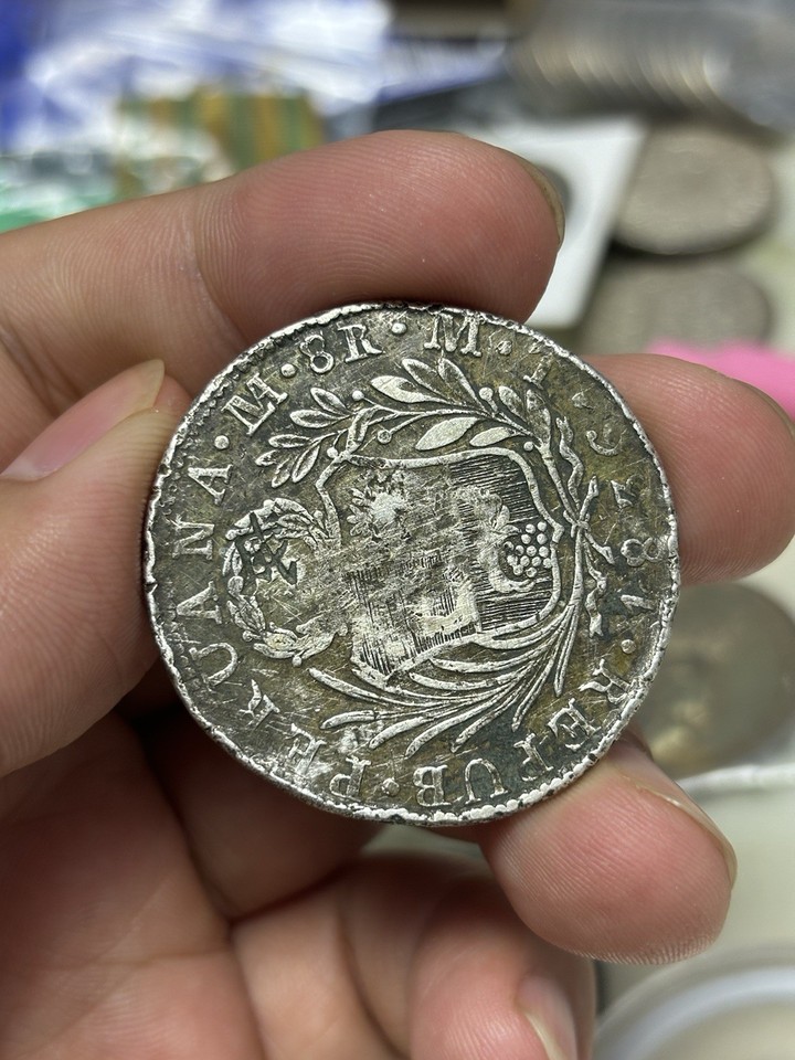1836 Lima MT Peru 8 Reales Chopmarked Rare | eBay