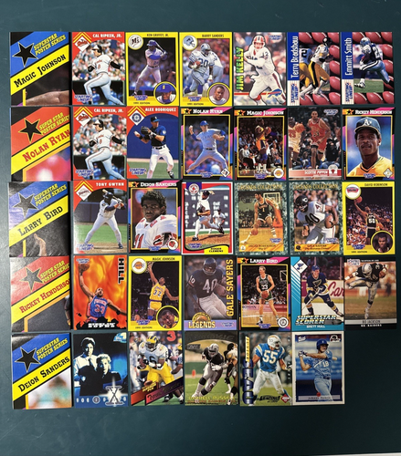 Starting Lineup Trading Card Lot Of 29 Cards/5 Posters Griffey Sanders ...