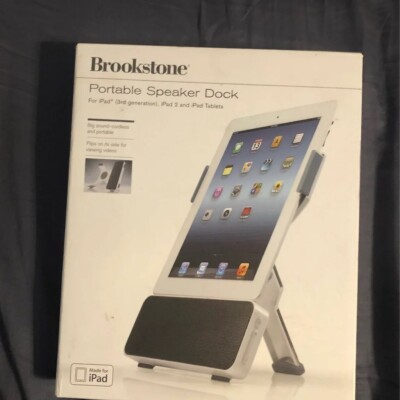 Brookstone Portable Speaker Dock Station For iPad 3rd Gen, iPad 2 & iPad Tablets | eBay