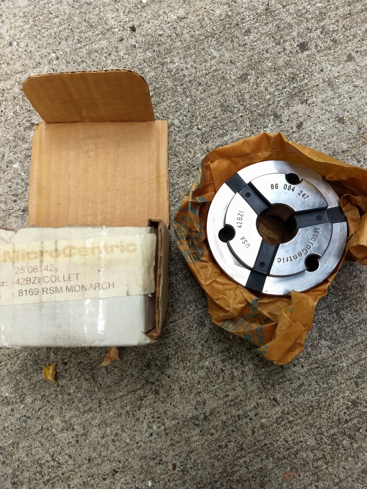 Microcentric 42BZI Collet P/N 2508142. 86 064 247. Size 0.8169 RSM ...