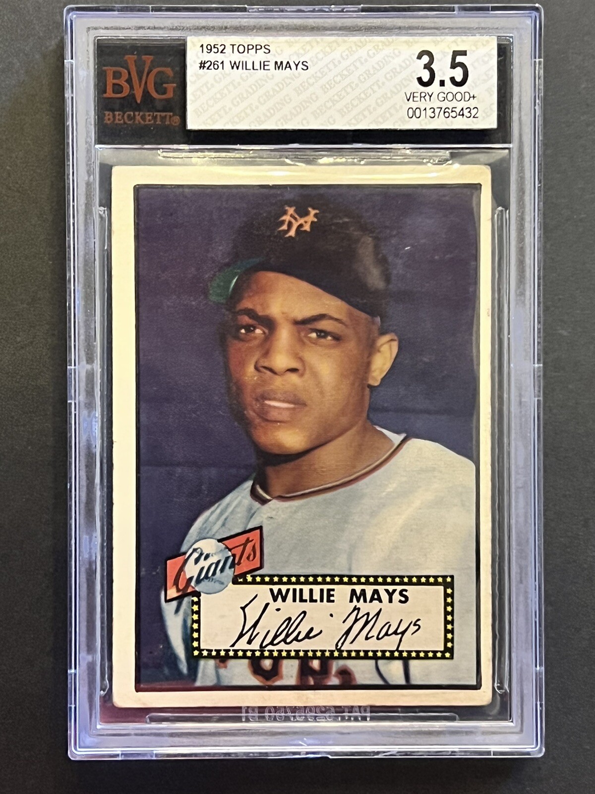 1952 Topps Giants HOF Willie Mays RC #261 - Iconic Rookie New Slab ...