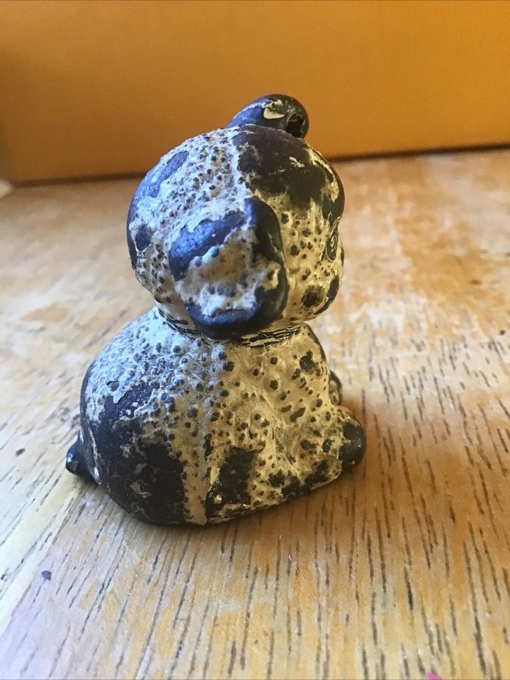 Antique Cast Iron Fido Dog Paperweights Small Decorative Desk Shelf Art ...