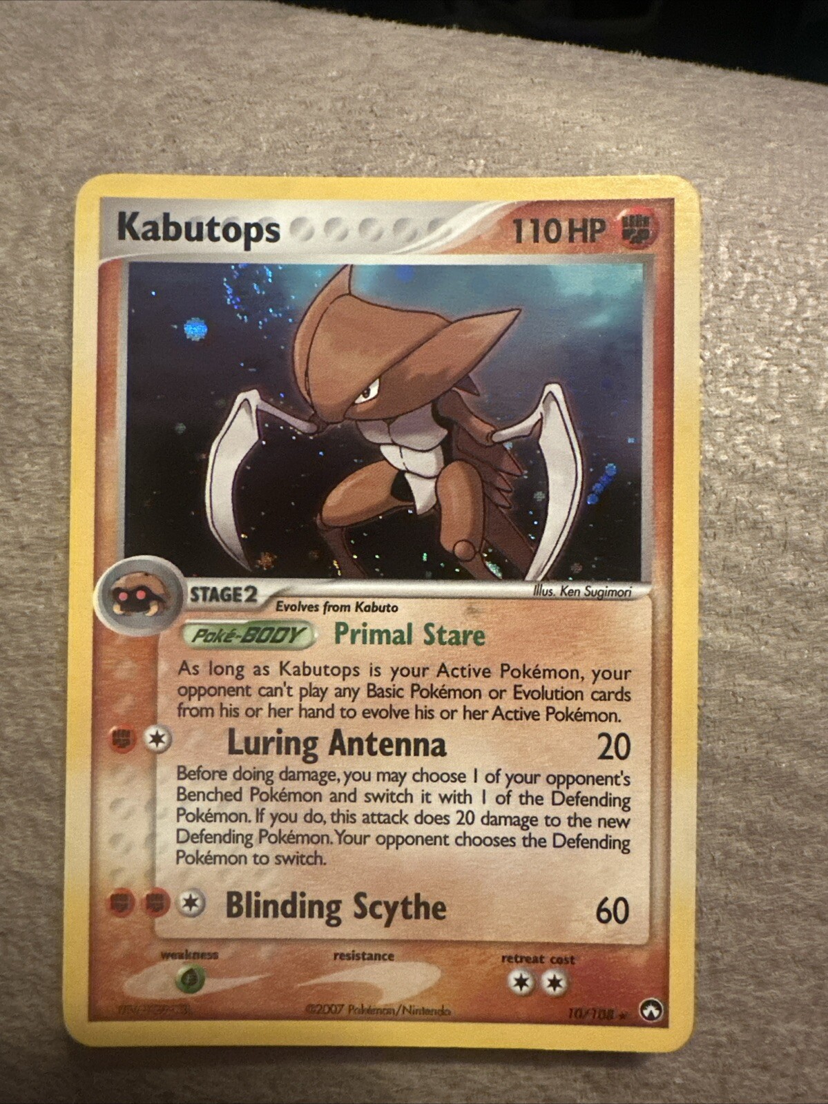 Pokemon TCG | Kabutops MP | 10/108 EX Power Keepers | Reverse Holo Rare ...