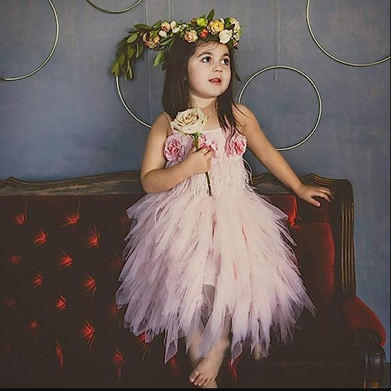 IBTOM CASTLE Kids Swan Princess Dance Costume Feather Ballerina Dress ...