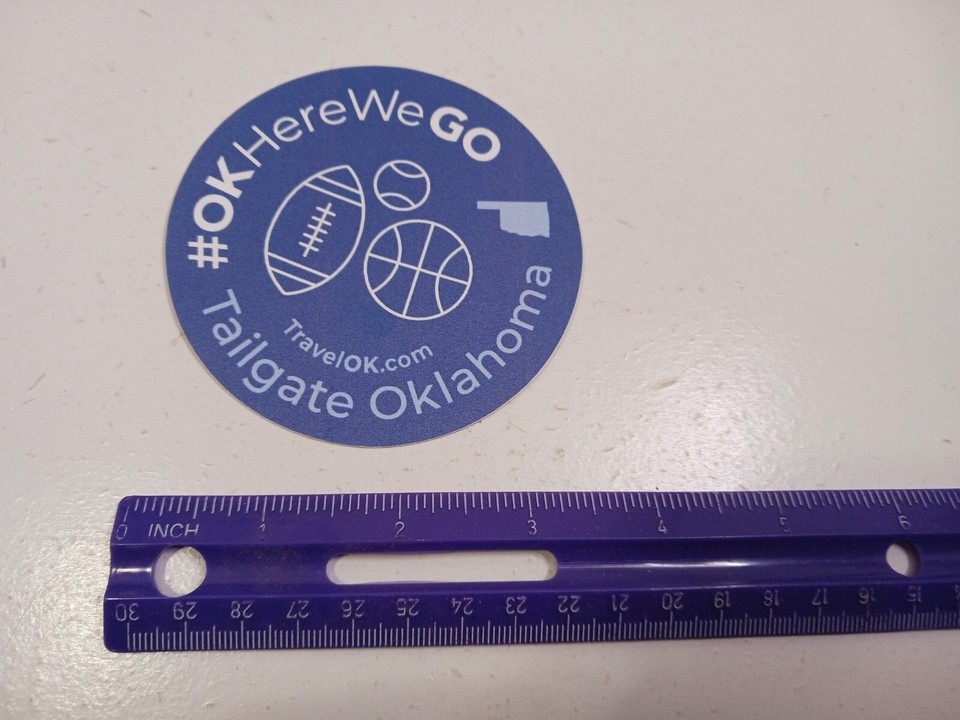 Tailgate Oklahoma #OK Here We Go Sticker Decal | eBay