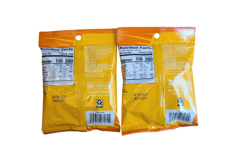 Nice! 2 Packs Gummy Mango Peelable Candy 2.82 oz Walgreens | eBay