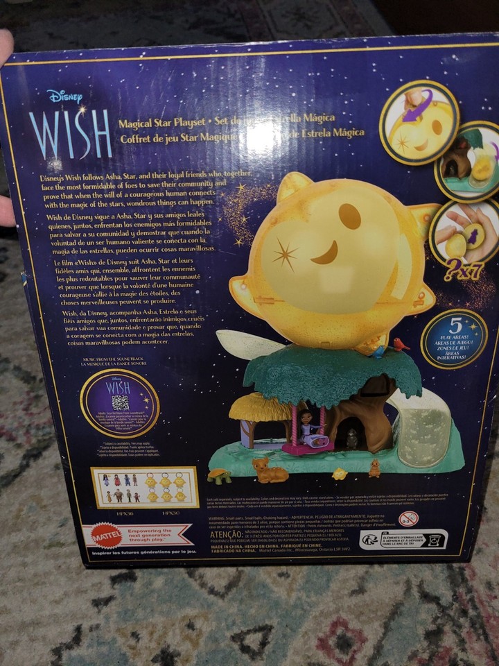 Disney Wish Magical Star Playset with Asha Mini Doll & 7 Surprise Wish ...