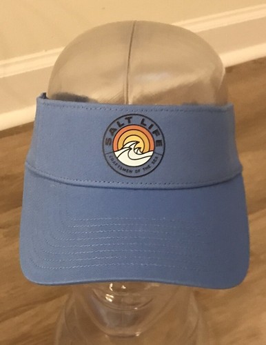Salt Life Precurved Bill Adjustable Backstrap Blue Visor Live Salty NWT ...