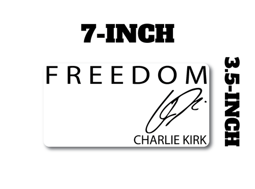 2-PACK FREEDOM VINYL DECAL STICKER - WEATHERPROOF - CHARLIE KIRK ...