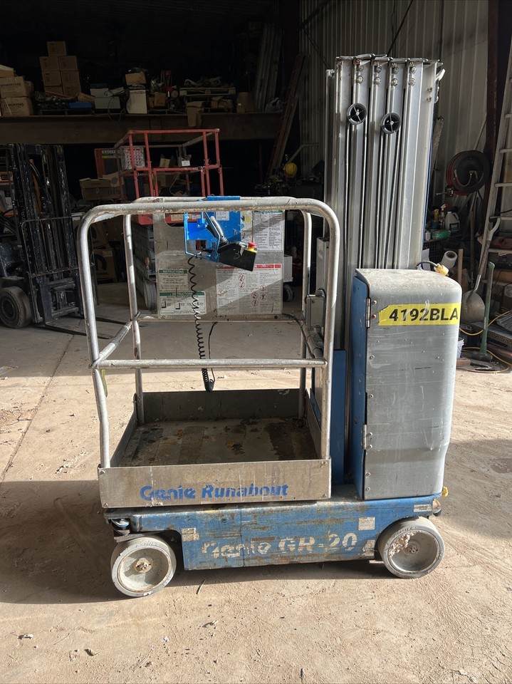 2013 GENIE GR20 20’ ELECTRIC RUNABOUT SCISSOR VERTICAL MAST DRIVABLE ...