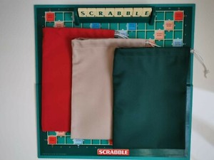 SCRABBLE LETTERS TILES BAG VARIOUS COLOURS DRAWSTRING BAG/SPARE BAG ...