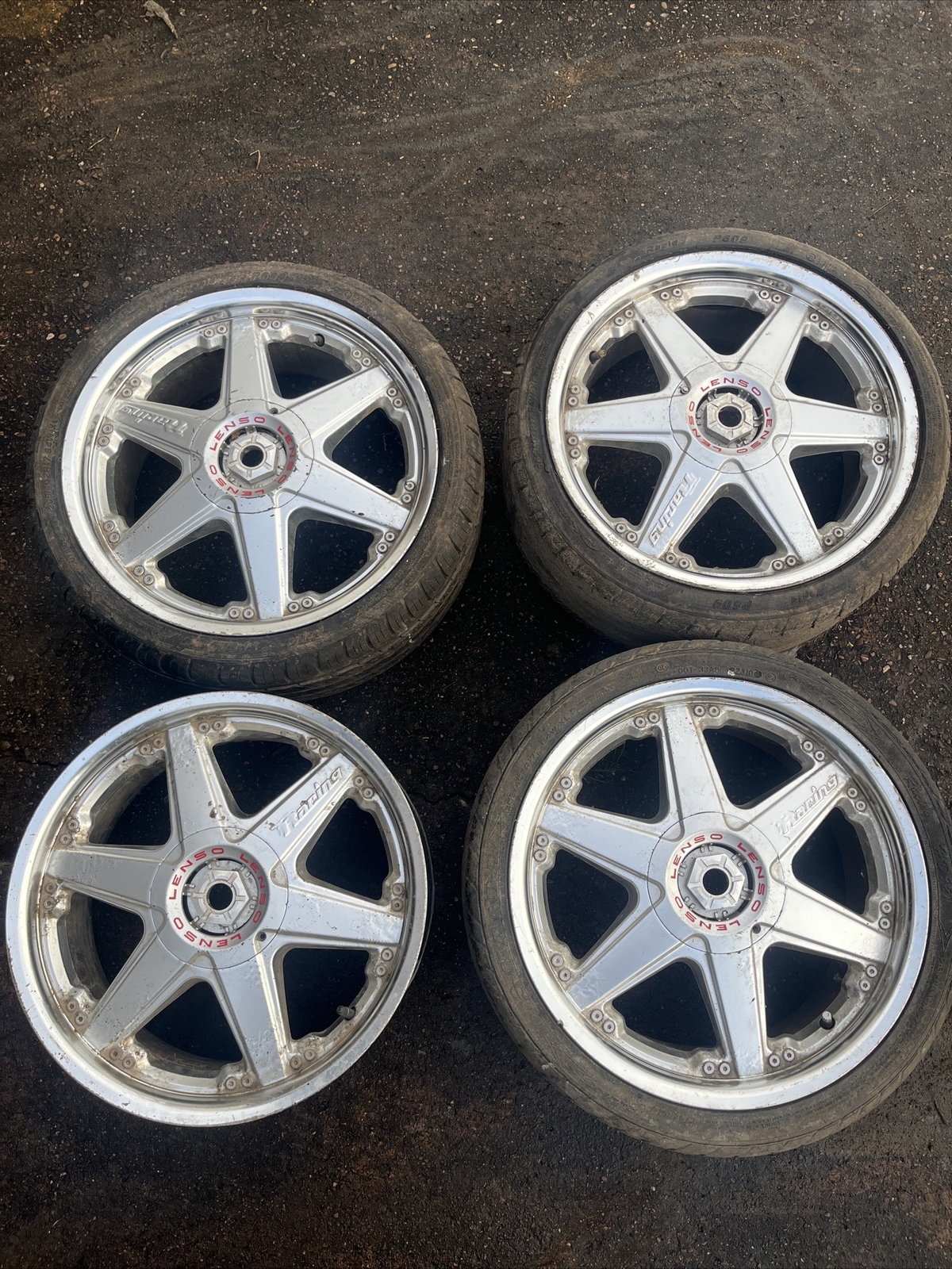 17” LENSO Racing Alloy Wheels 4x108 4x100 Saxo Corsa Citroen BMW 7j 106 ...
