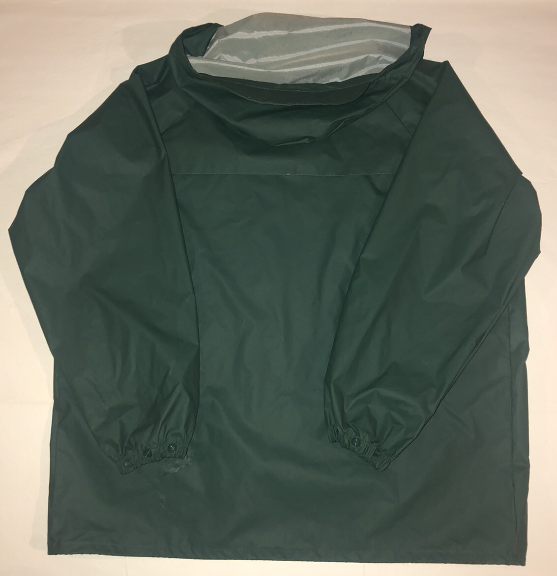 Bass Pro Shops Rain Jacket Size M Hooded PolyVinyl Nylon Inner Fishing ...