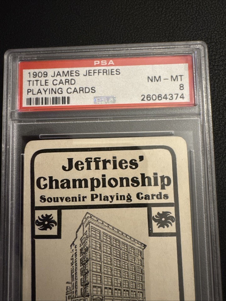 RARE 1909 PSA 8 graded Title Card James Jeffries Playing Cards ...