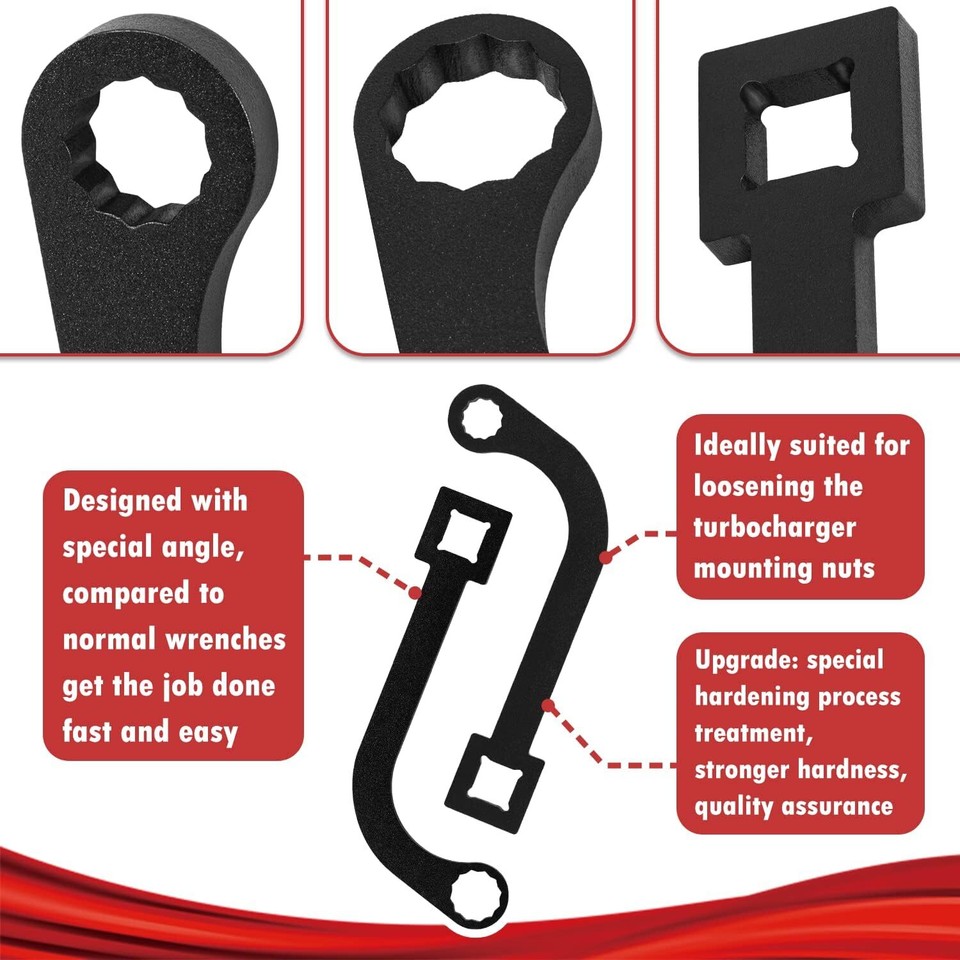 12MM 15MM 12-Point Turbo Charger Bolt Wrench for Cummins ISB 5.9L 6.7L ...