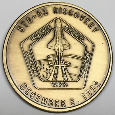 N053 NASA SPACE SHUTTLE COIN / MEDAL, DISCOVERY, STS-53 | eBay