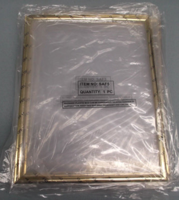 Trophy Parts lot of 5 SAF5 JDS gold plastic frame 7 x 9 self adhesive ...