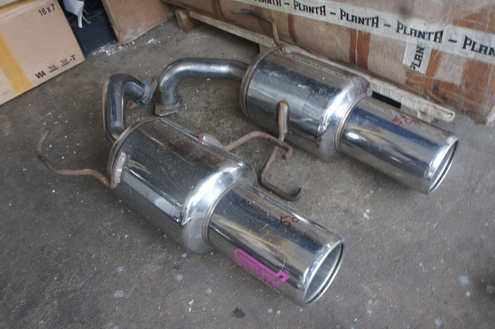 JDM Genome Subaru Legacy BL5 BP5 B4 Sti twin exhaust muffler bh5 be5 | eBay