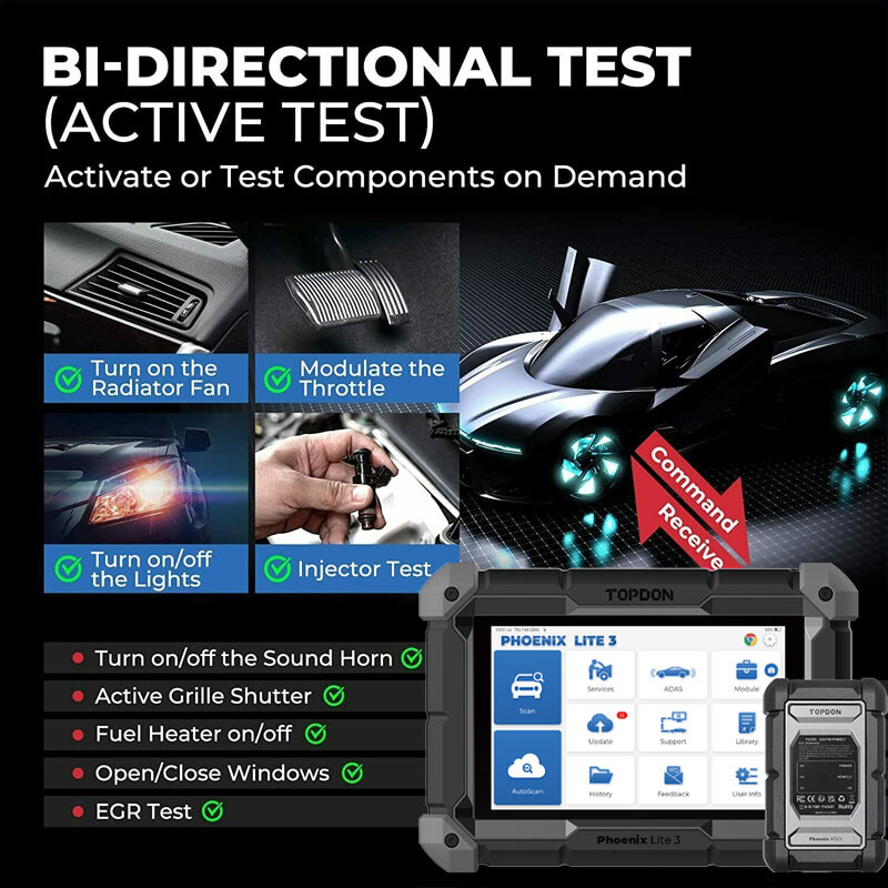 2025 TOPDON Phoenix LITE 3 Car Diagnostic Scan Tool OBD2 Scanner Online ...