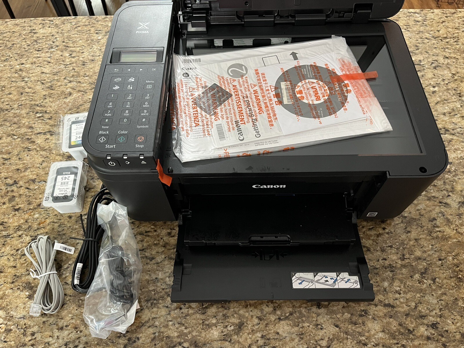 Canon PIXMA MX492 Black Wireless All-In-One Inkjet Printer With Ink ...