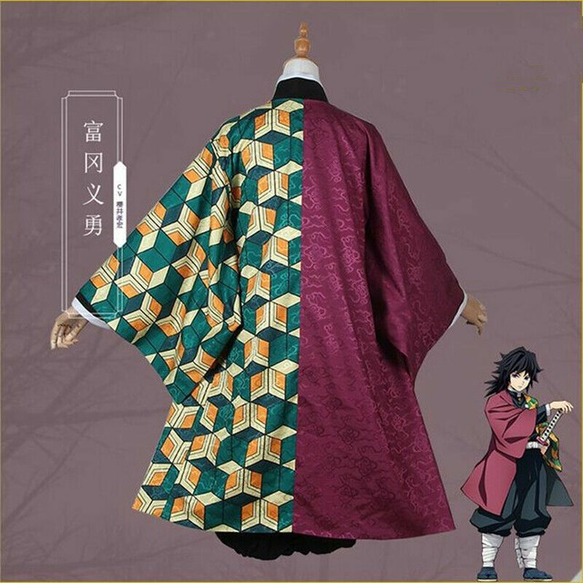 Demon Slayer / Kimetsu no Yaiba Tomioka Giyuu Cosplay Costume Long ...