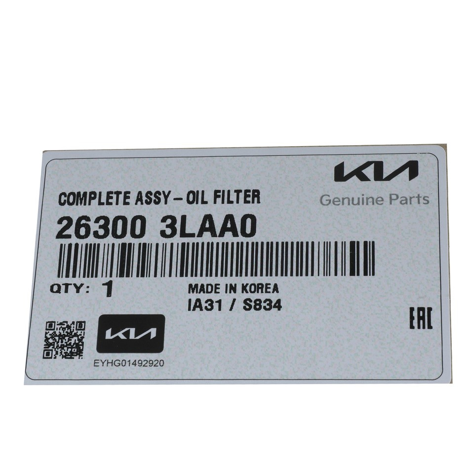 NEW OEM Kia 2017-2022 Cadenza Sedona Engine Oil Filter Housing 26300 ...