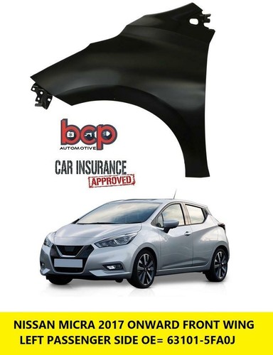 FOR NISSAN MICRA 2017 ON FRONT WING LEFT PASSENGER SIDE INSURANCE ...