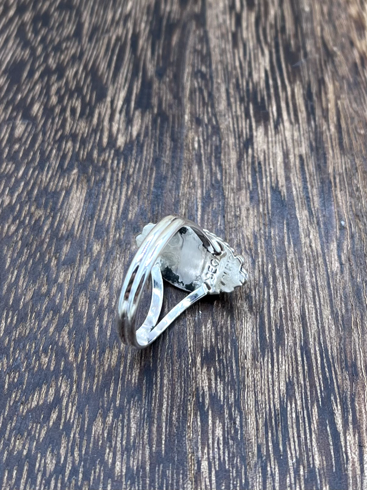 Navajo Handmade Sterling Silver Pink Conch Shell Band 6-9 Rings By ...