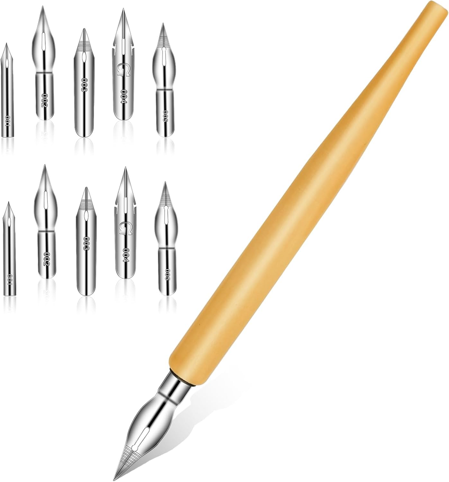 11 Pieces Stainless Steel Comic Pens Nib Set Drawing Comic Pens Nib Ink ...