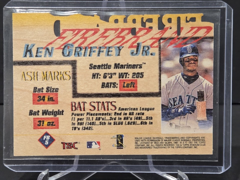 1997 Topps Stadium Club Firebrand #FB5 Ken Griffey Jr | eBay