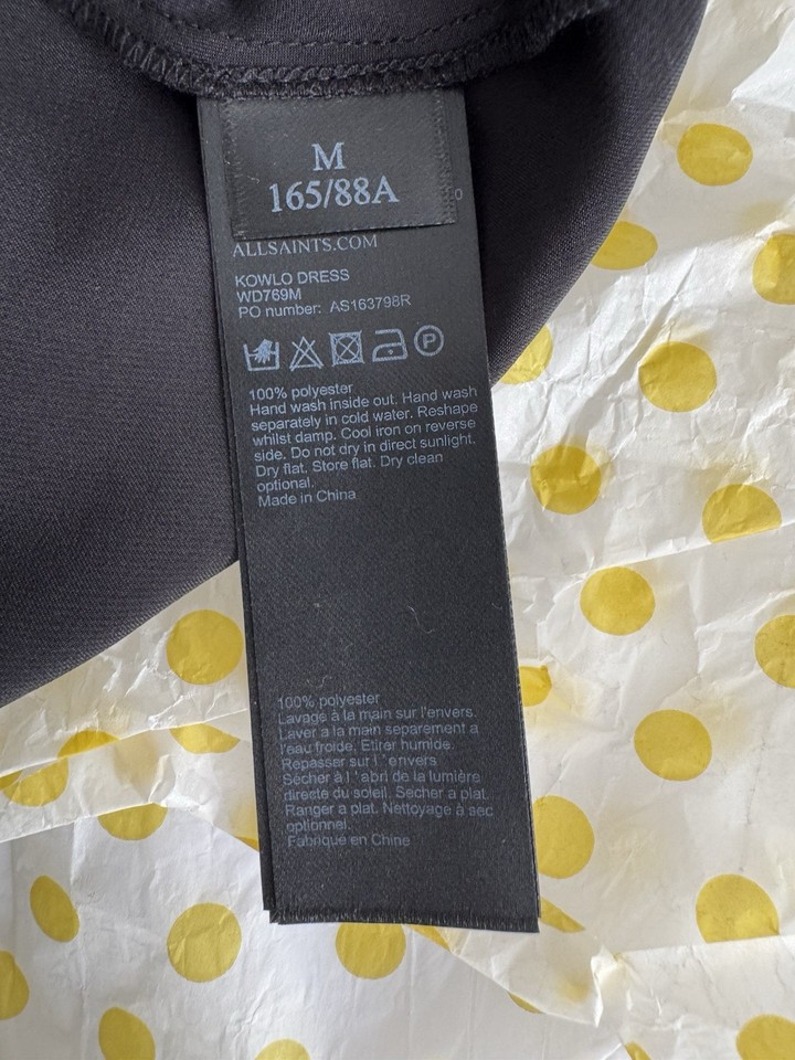 All Saints Kowlo Dress Slip Jumper Black Gothic Witch Vampire | eBay